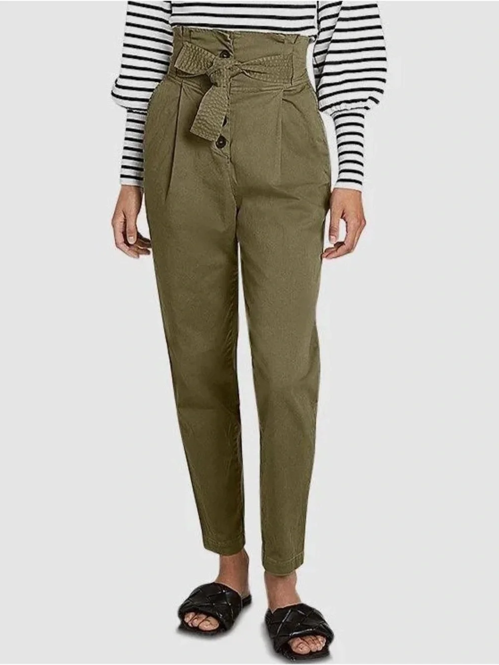 A.L.C. | Pants & Jumpsuits | Alc Nwt Krew Belted Paperbag Pants Oregano ...